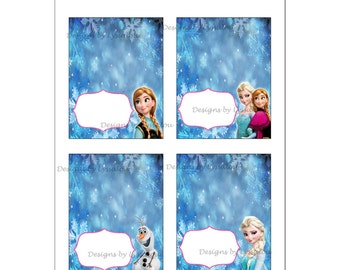 Disney Frozen Food Labels INSTANT DOWNLOAD Disney Frozen Food Tents ...