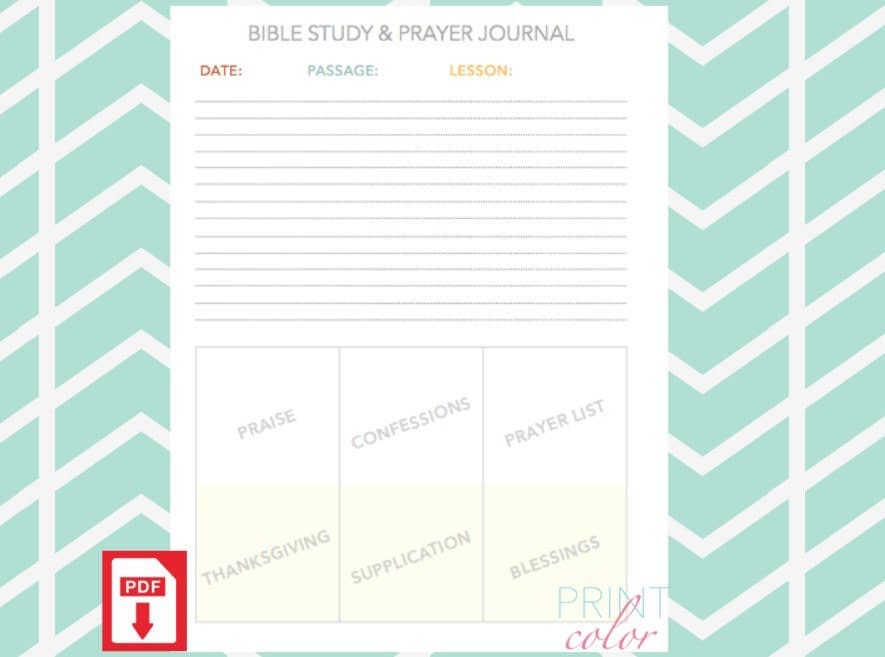 Bible Study & Prayer Journal Printable