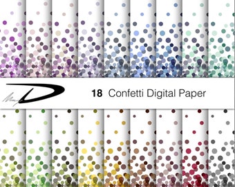 Confetti Digital Paper Set Throw Some Confetti Digital
