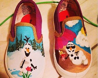 Hand Painted Olaf Shoes