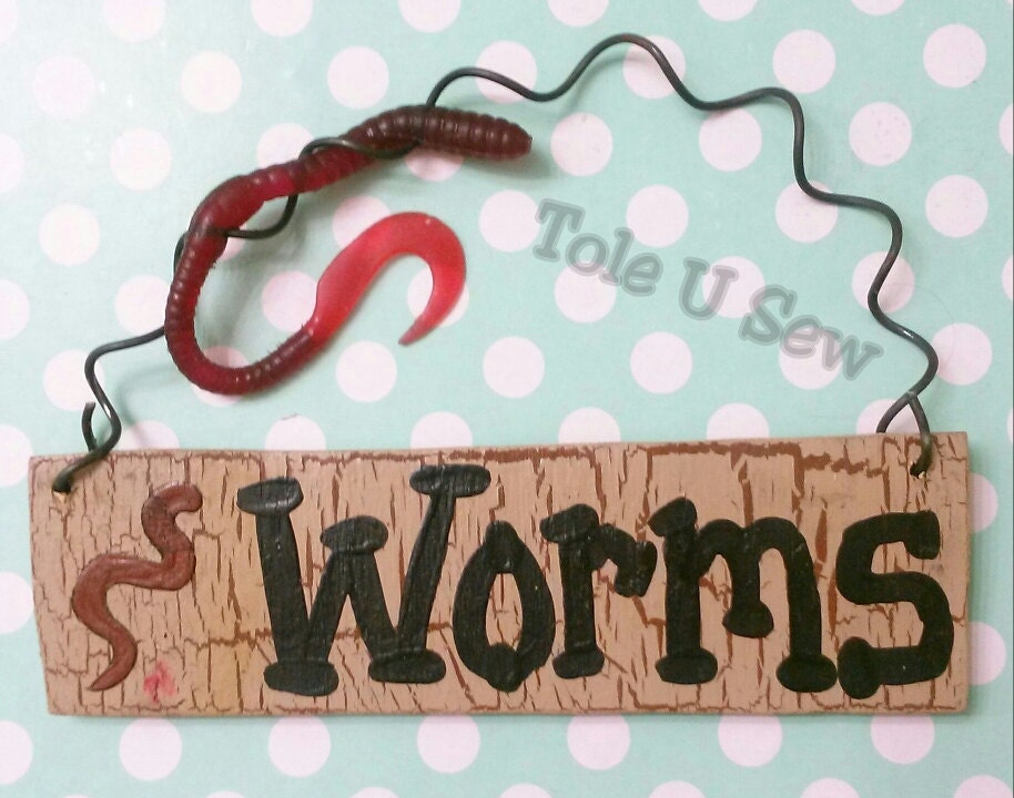 Worms sign by ToleUSew on Etsy