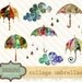 Collage Scrapbook Umbrellas and Parasols Clip art Rainy Day