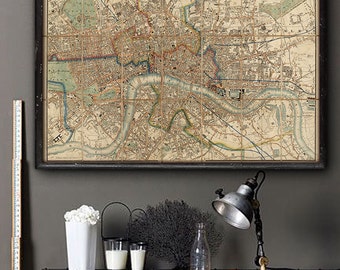 Vintage london map | Etsy