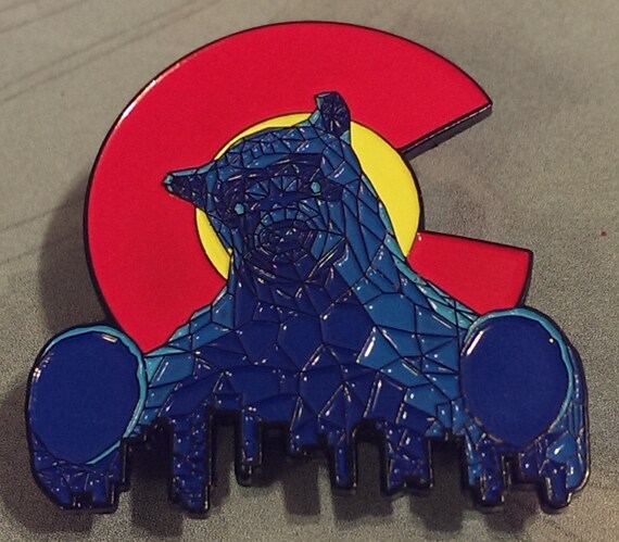 Colorado Convention Center Big Blue Bear Pin by LocalLimited