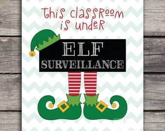 Popular items for elf sign on Etsy