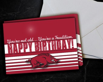 Arkansas Razorbacks Football Poster Pop Art by SportPostersUSA