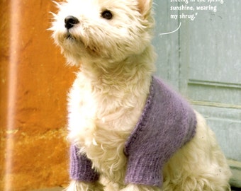 Knitting PDF pattern , Dog Shrug knit pattern