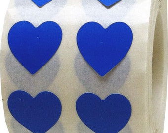 Blue heart stickers | Etsy