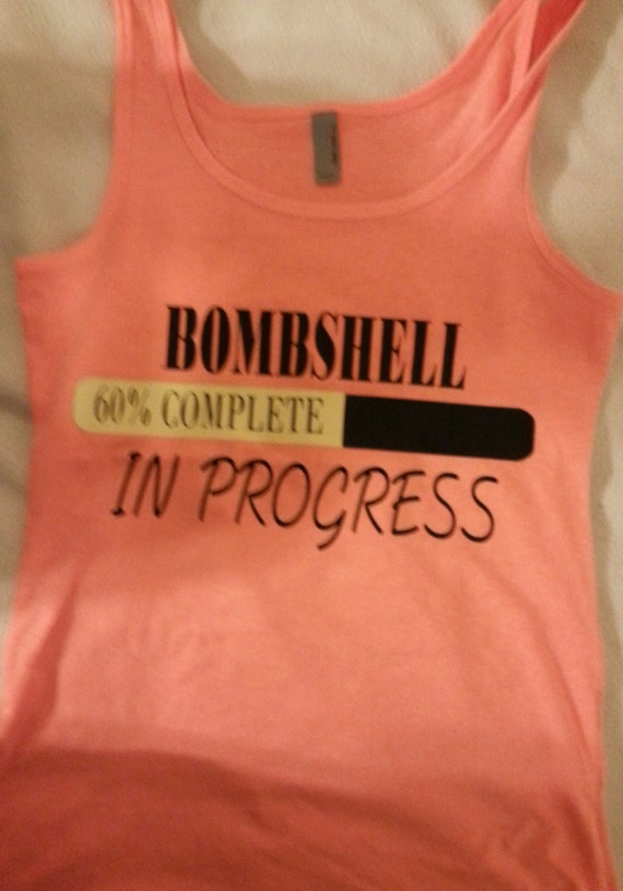 Items similar to Bombshell in Progress Workout Tank Crossfit Boxing MMA ...