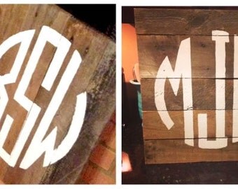 Popular items for monogram signs on Etsy