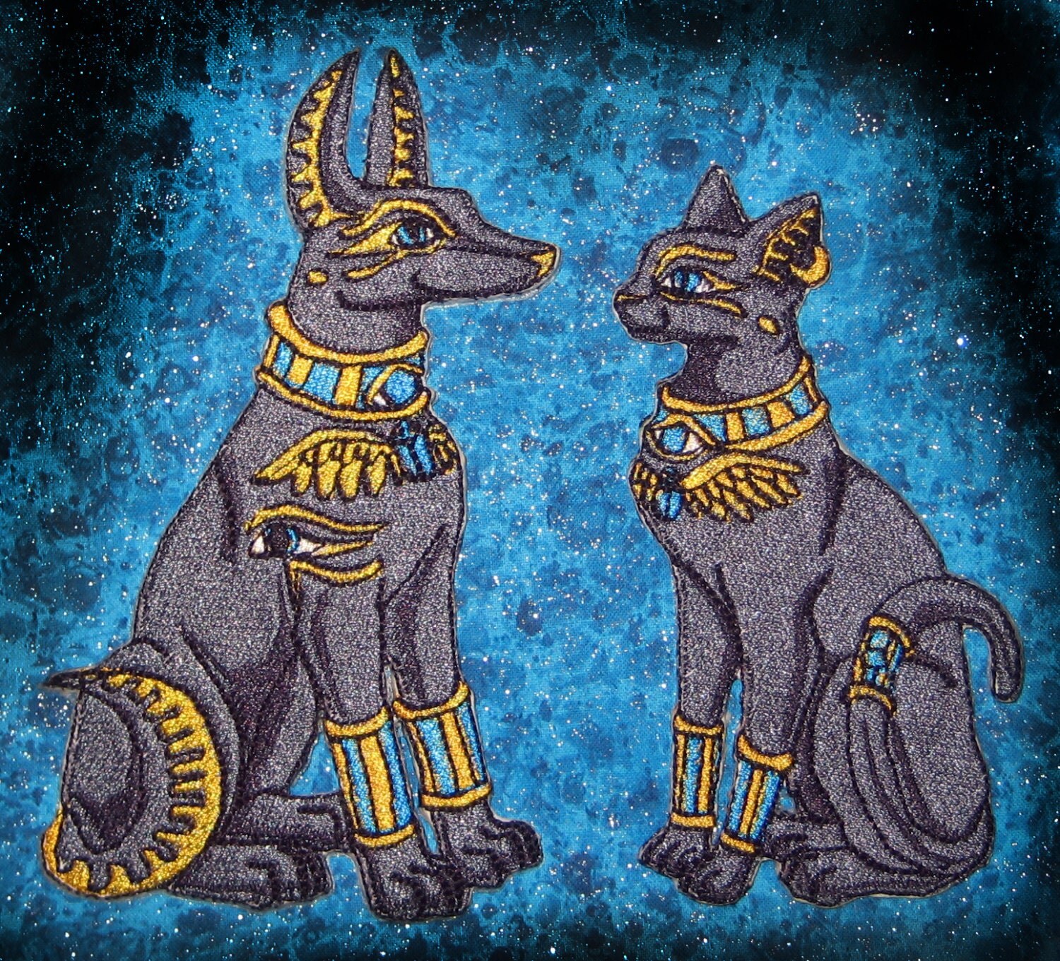 Anubis and Bastet Iron on Patches