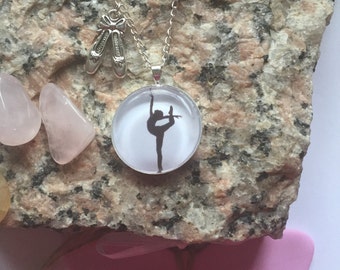 Silver Ballerina Necklace Pendant Ballet Dancer Ballerina