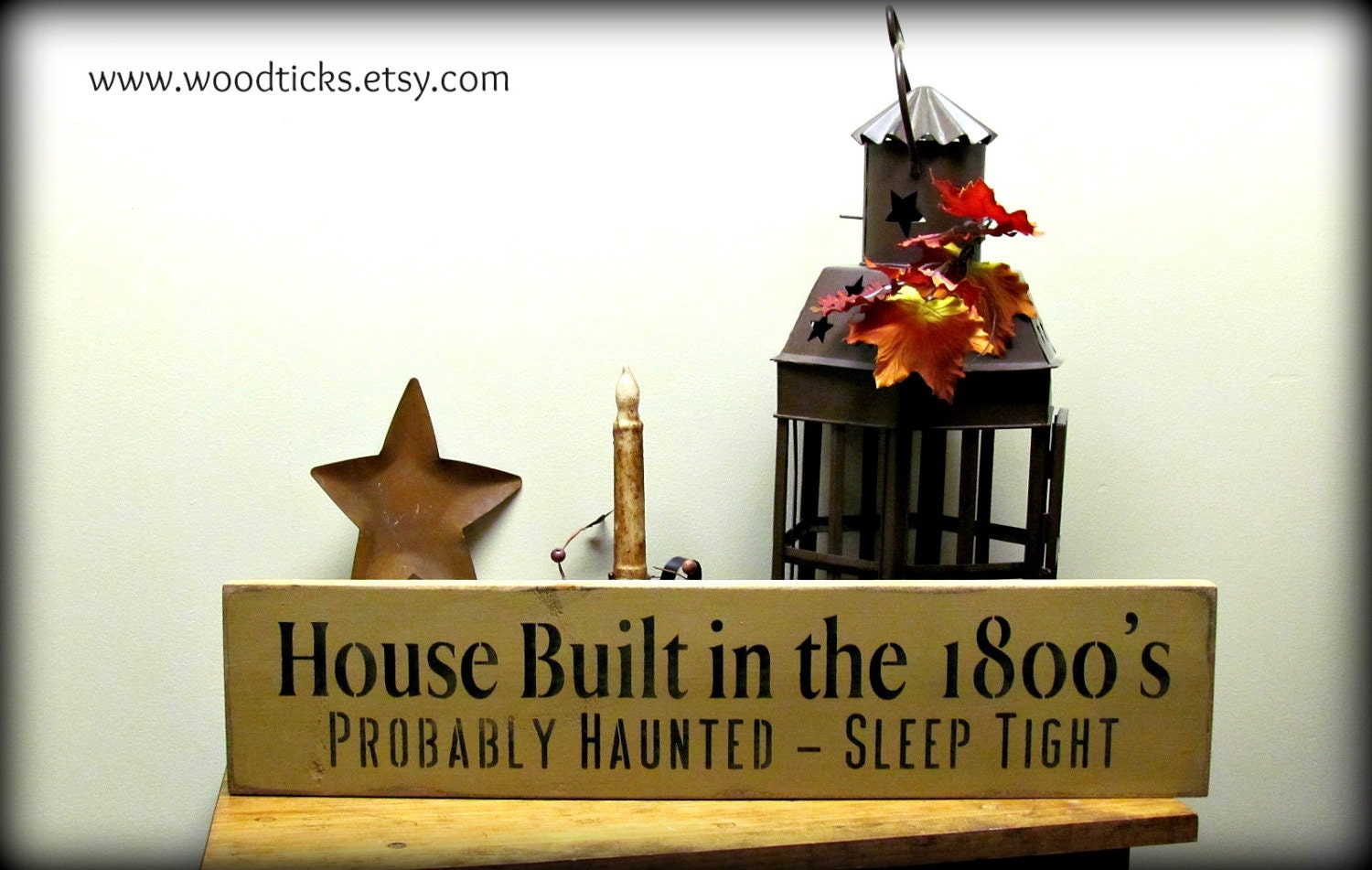 Wooden Sign Halloween Decor Funny Fall Sign House by Woodticks