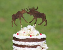 Unique moose cake toppers related items | Etsy