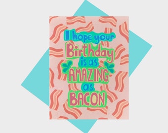 Unique bacon birthday related items | Etsy