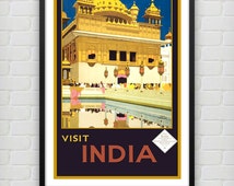 Popular items for india poster on Etsy