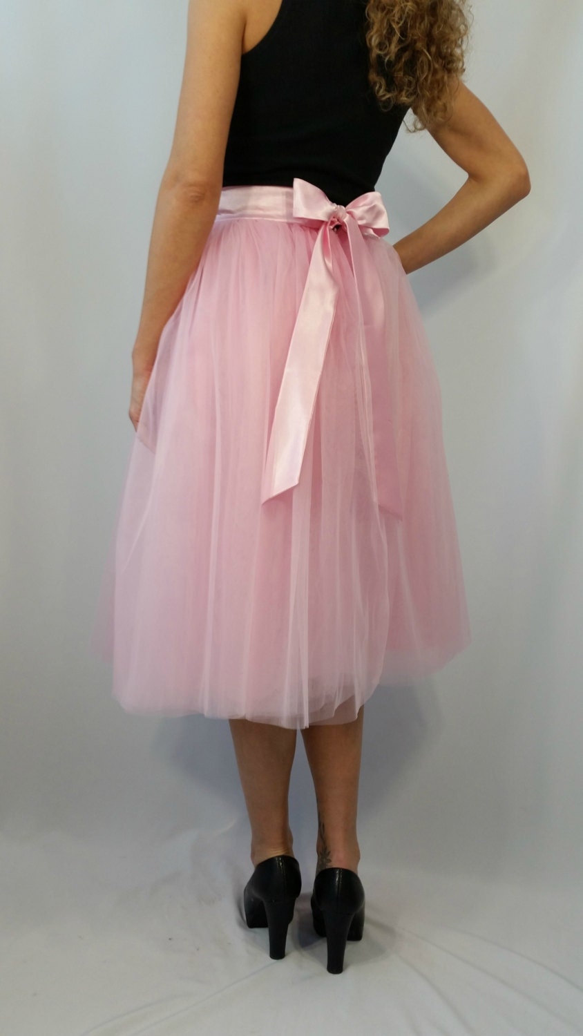 Women Tulle Skirt Tea Length Tutu Skirt Princess Skirt