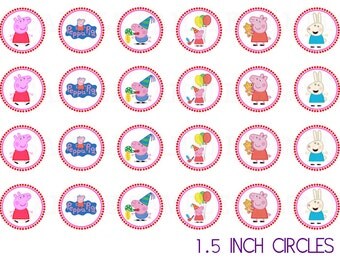 Popular items for peppa pig circles on Etsy