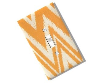 Yellow Floral Scroll Light Switch Cover Plate by DivaSwitchDecor