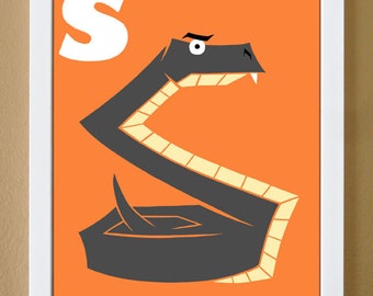 Alphabet snake | Etsy