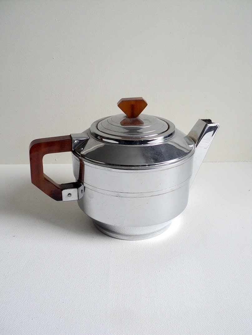French Teapot, Art Deco Tea Pot, Brown Bakelite, French Teamaker, SFA ...