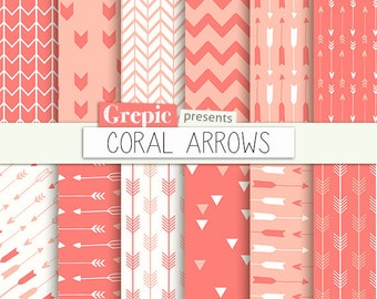 Popular items for coral arrows on Etsy