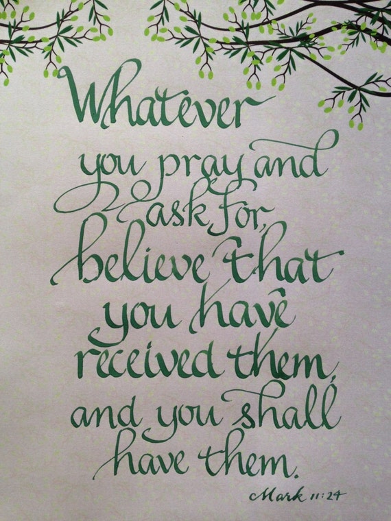 Custom Calligraphy Bible Verse Art Scripture Wall Art