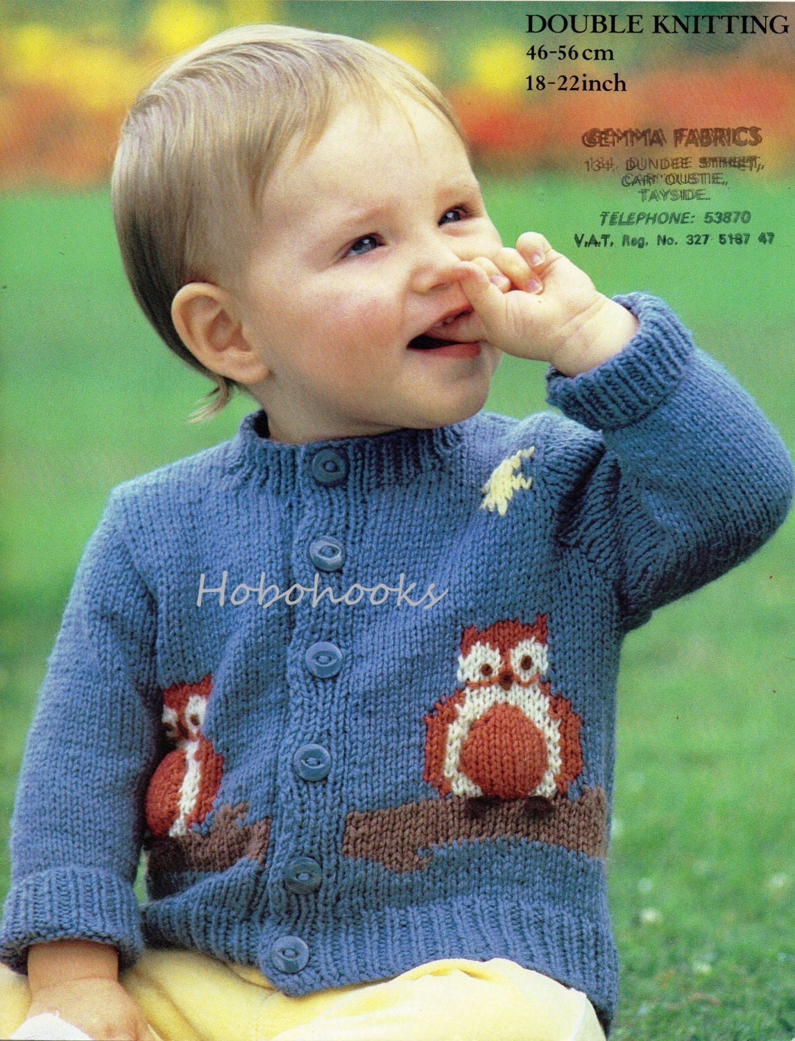 Baby Knitting Pattern baby owl motif cardigan baby cardigan