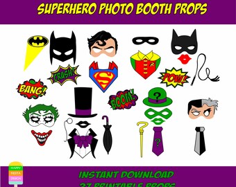 Popular items for superhero photobooth on Etsy