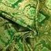 Kelly Green / Gold Metallic Floral Brocade Fabric