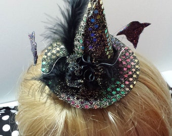 Popular items for witch hat fascinator on Etsy