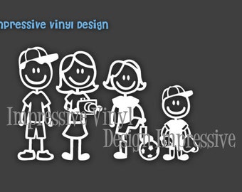 Stick Family Custom Vinyl Vacation Decal by impressivevinyldsign