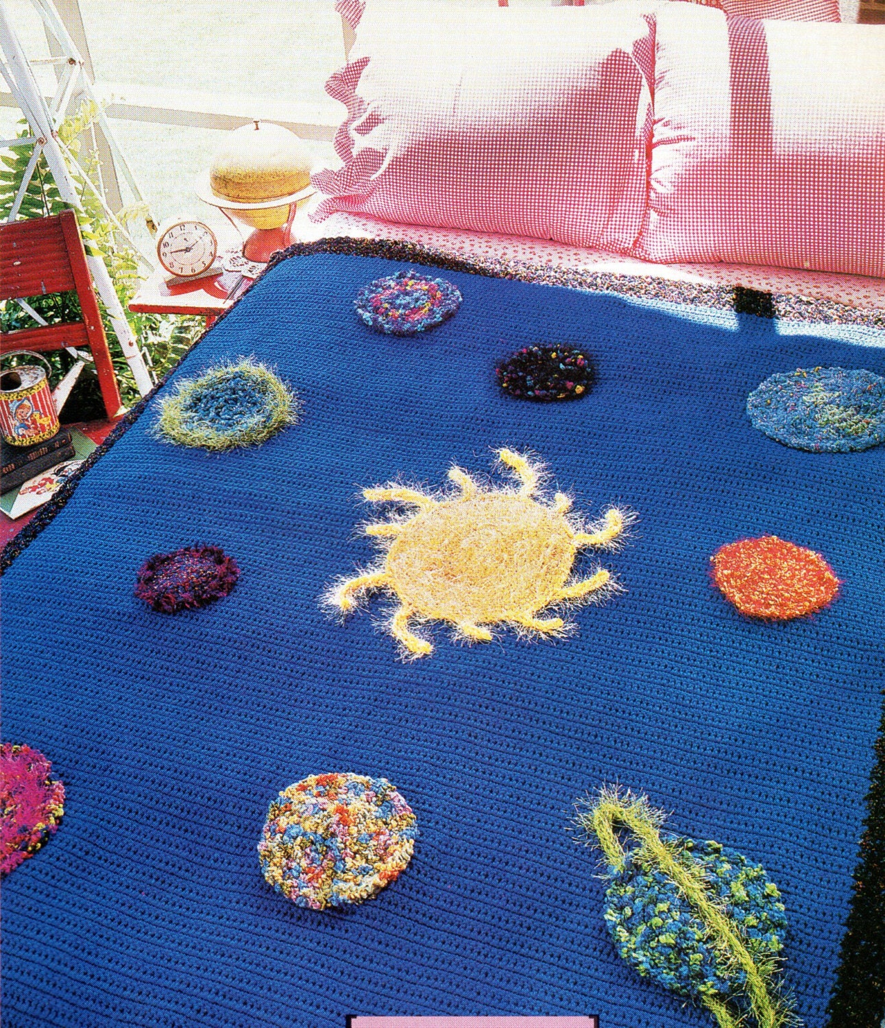 Solar System Afghan Crochet Pattern Outer Space Planets Stars