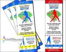 Popular items for softball invitation on Etsy