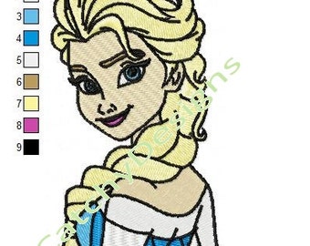 Disney Frozen Elsa Embroidery Designs PES HUS JEF Instant Download ...