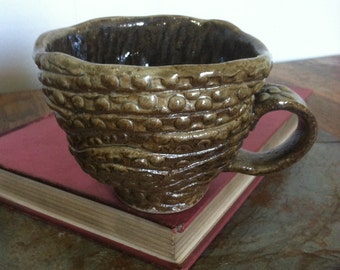 Coil-built Ceramic Mug