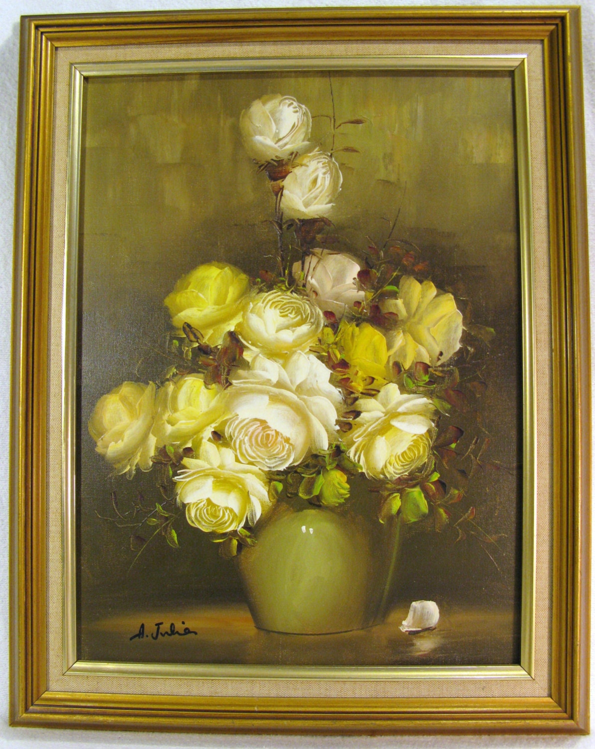 Vintage Original Signed A. Julia Oil on Canvas by Findmichael