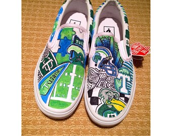 Customized Tulane Vans