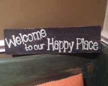 Popular items for welcome to our happy on Etsy