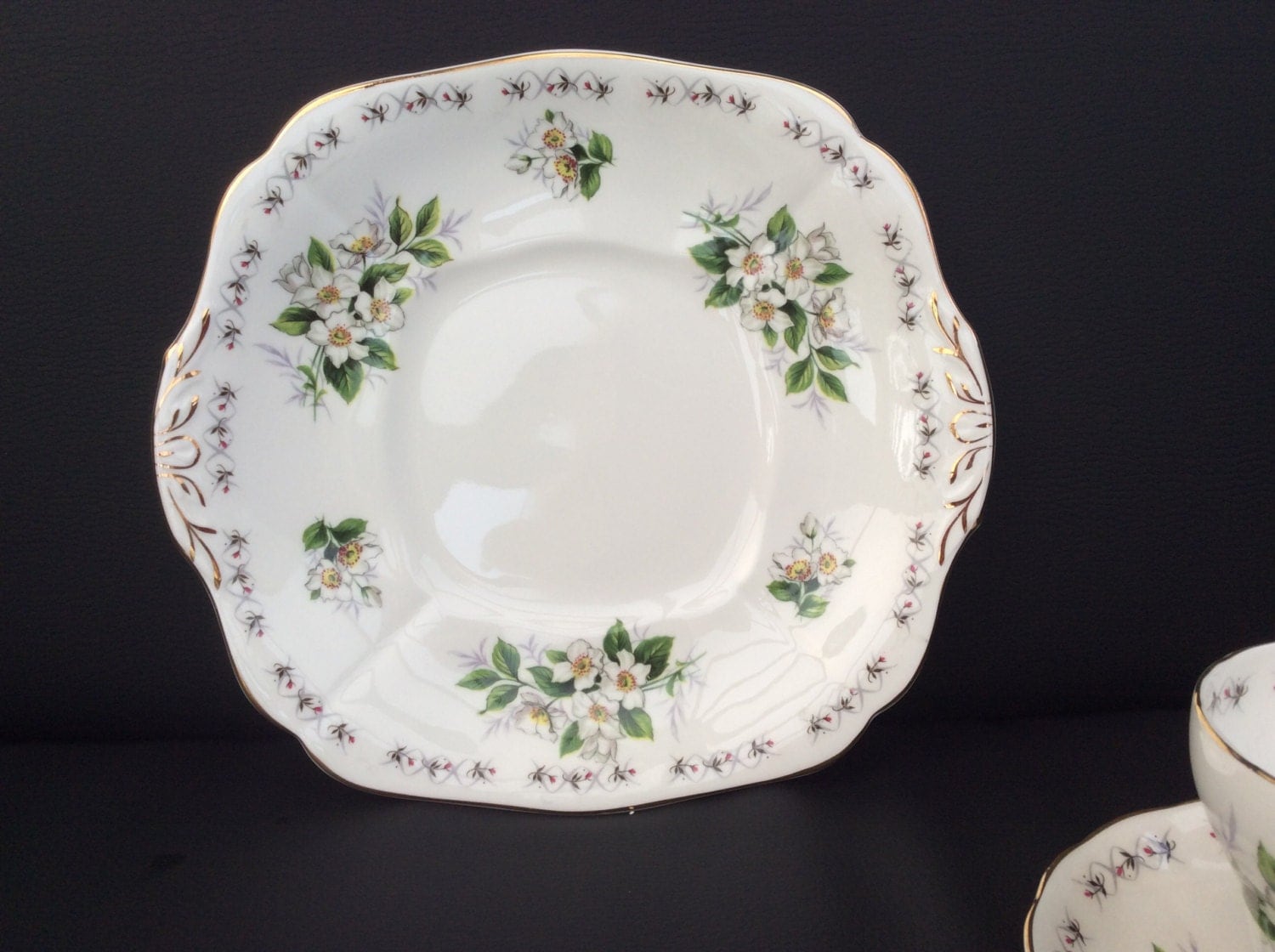Vintage, Royal Adderley, Bone China Cake Plate, Simplicity Design ...