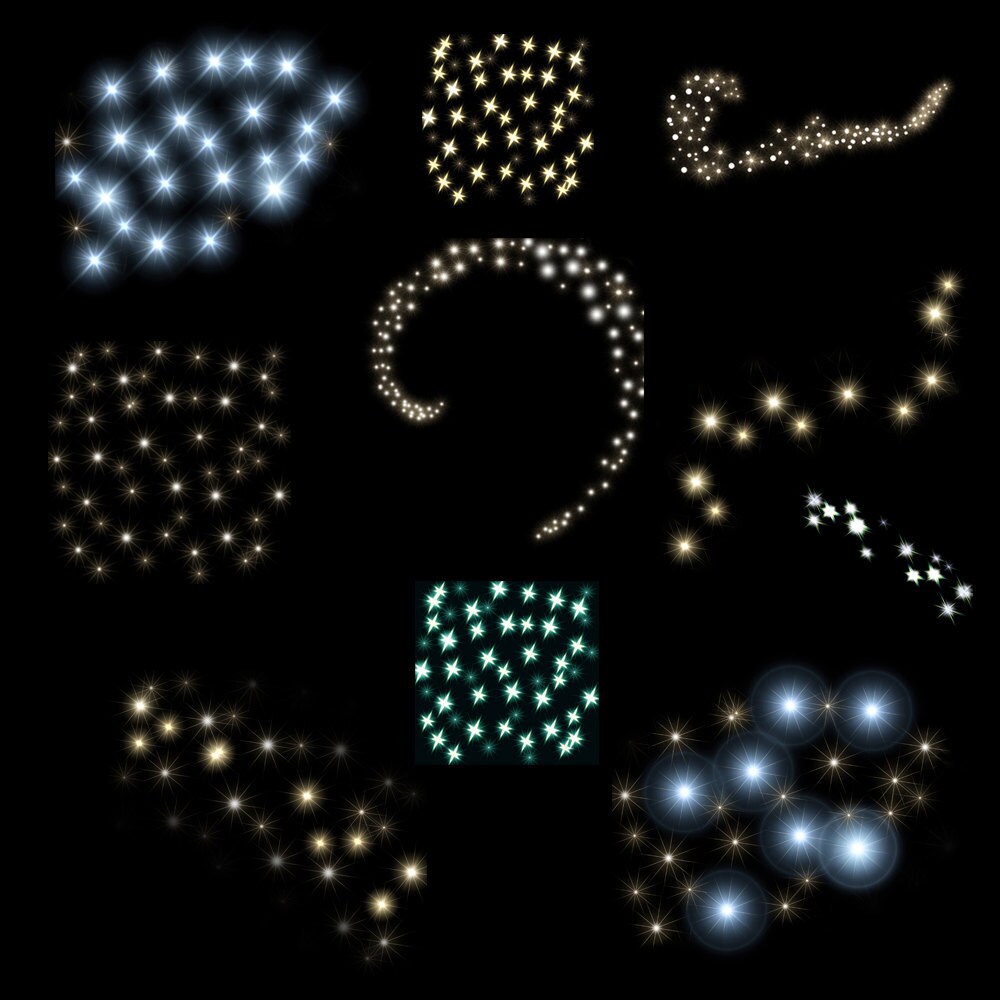 10 Fairy Dust / Pixie Dust / Glitter Overlays / Actions for