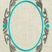 Damask Font Frame Monogram Embroidery Design Font not