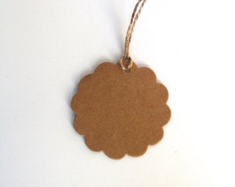 Flower shaped tag | Etsy