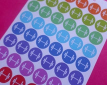 48 pcs Fitness Planner Stickers / Labels Matte Colorfull - fit to EC ...