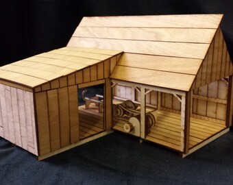 O Scale Bank Store Front Kit Model Railroad by Cheapsk8Buildings