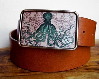 Octopus belt buckle | Etsy