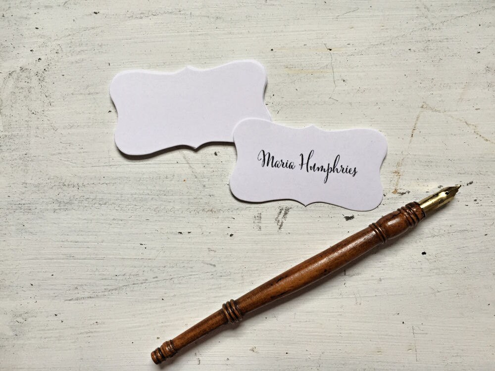 50 Mini Blank Place Cards Flat Wedding Escort Cards Blank