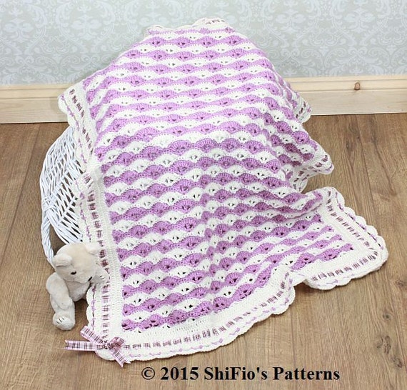 CROCHET PATTERN For Highland Heather Baby Afghan Crochet