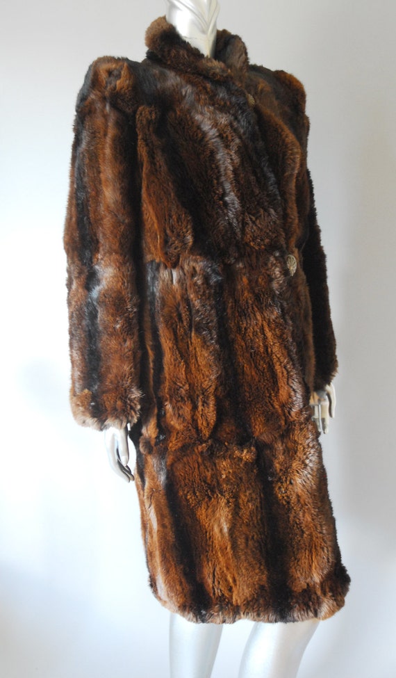 Joan rabbit fur coat vintage 1930s coat 1930s fur coat