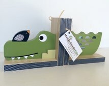 Popular items for alligator bookends on Etsy
